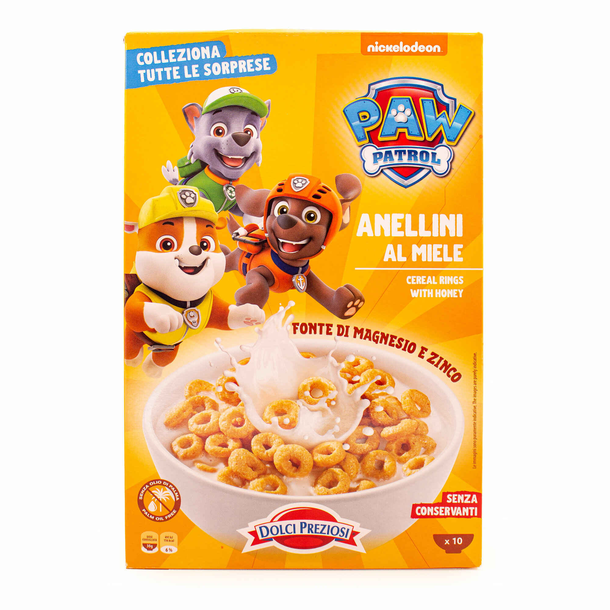 Сухой завтрак медовые колечки PAW PATROL, CEREALITALIA, 0,300 кг