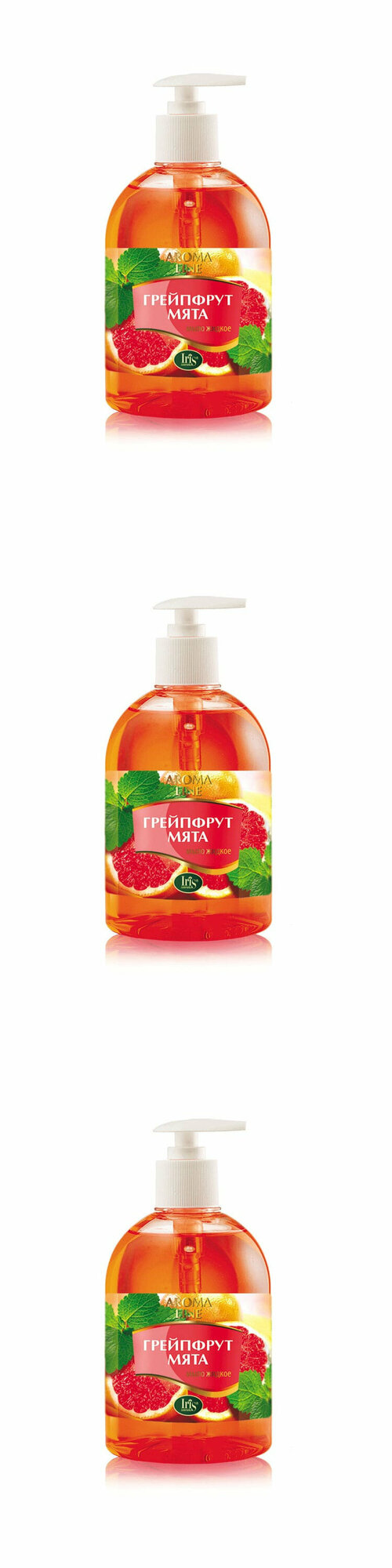 Iris cosmetic Жидкое мыло Aroma Line Грейпфрут и Мята, 500 мл, 3 шт/