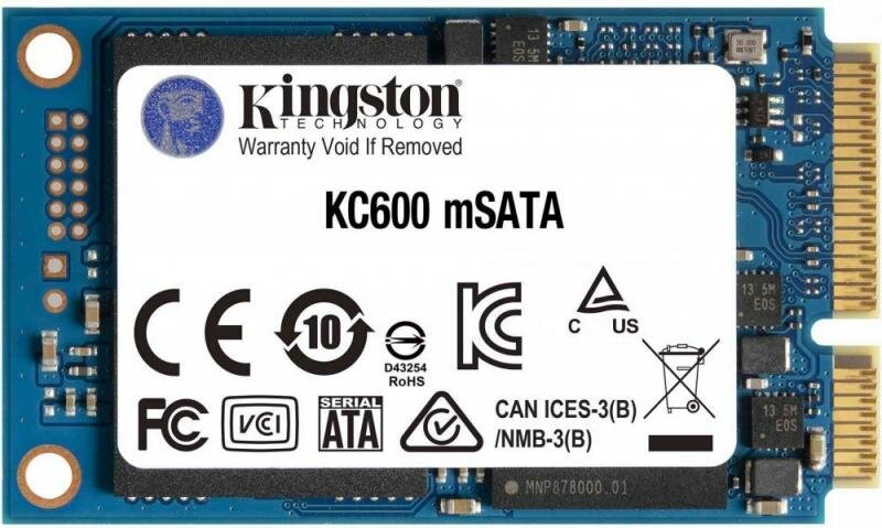 SSD накопитель mSATA KINGSTON KC600 256GB (SKC600MS/256G)