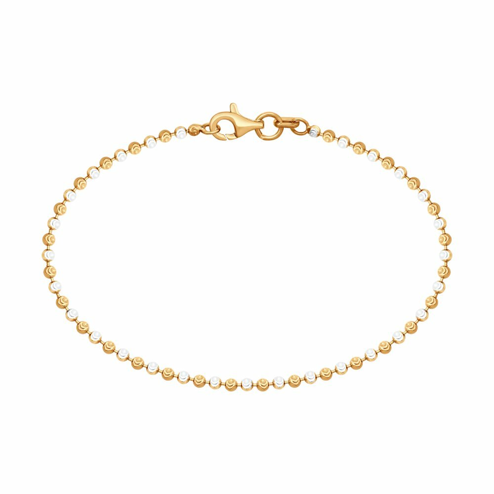 Браслет, серебро, 925 проба, золочение