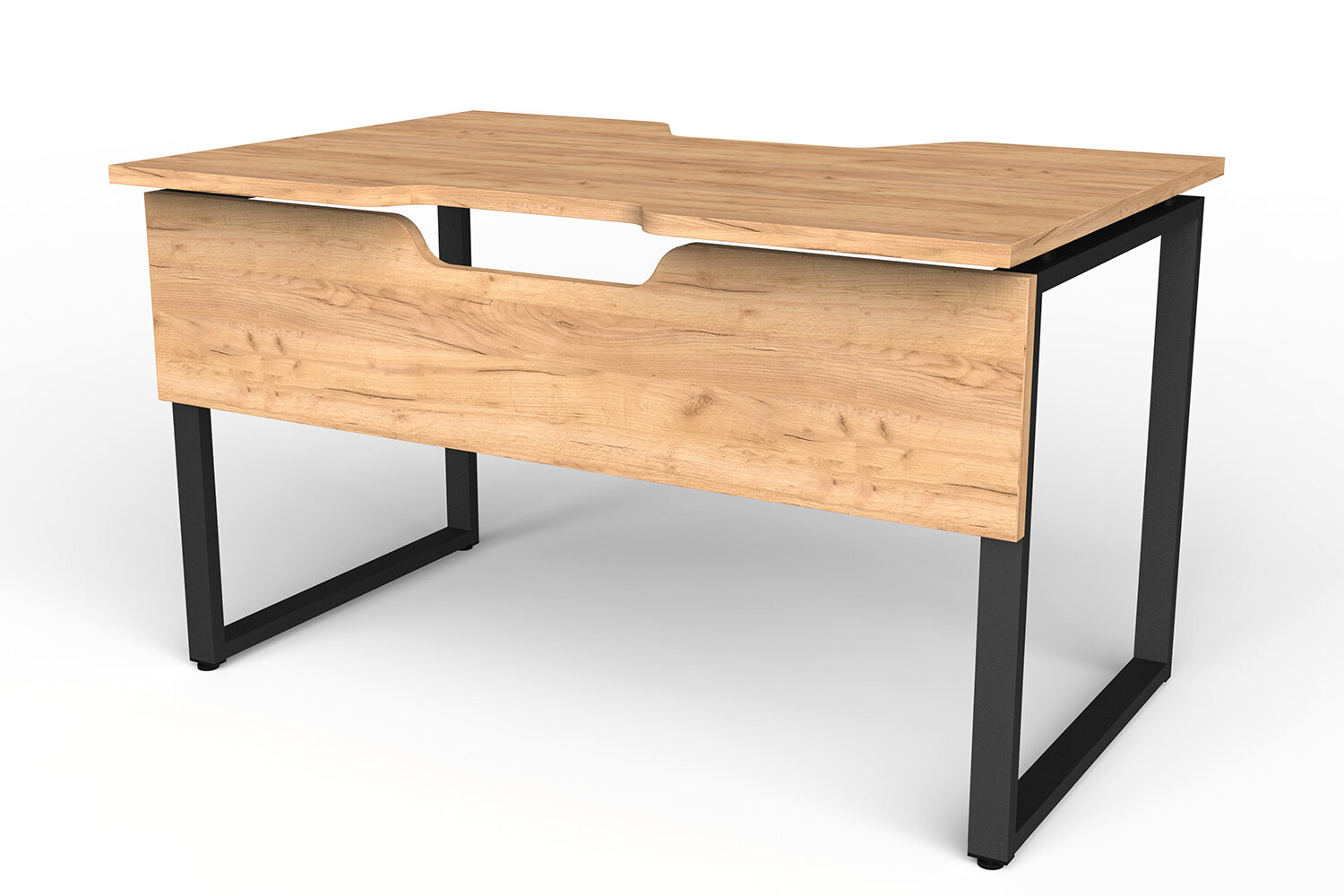 Письменный стол Hoff Форт-2 Лофт, 130х76х85 см, дуб крафт золотой, черный