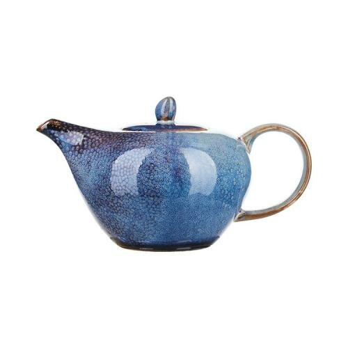 Чайник "Ирис", фарфор,0,7л, голуб.