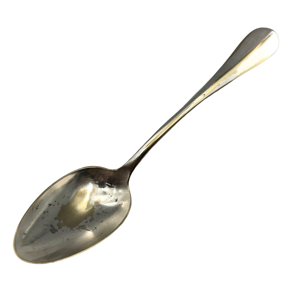 Латунная столовая ложка с серебрением 0.84 пробы,1905-1917 гг, Европа