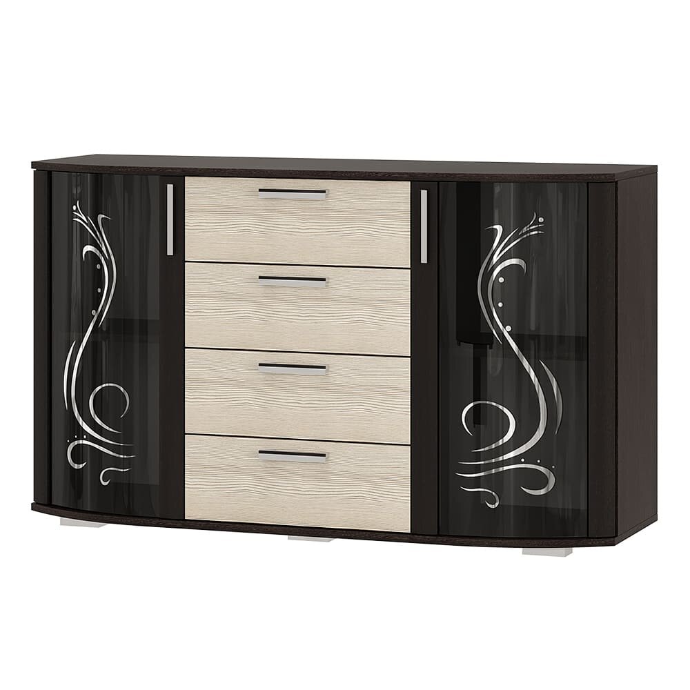 Комод для одежды в спальню Грация 130,0х77,0х44,2 см, венге/лоредо