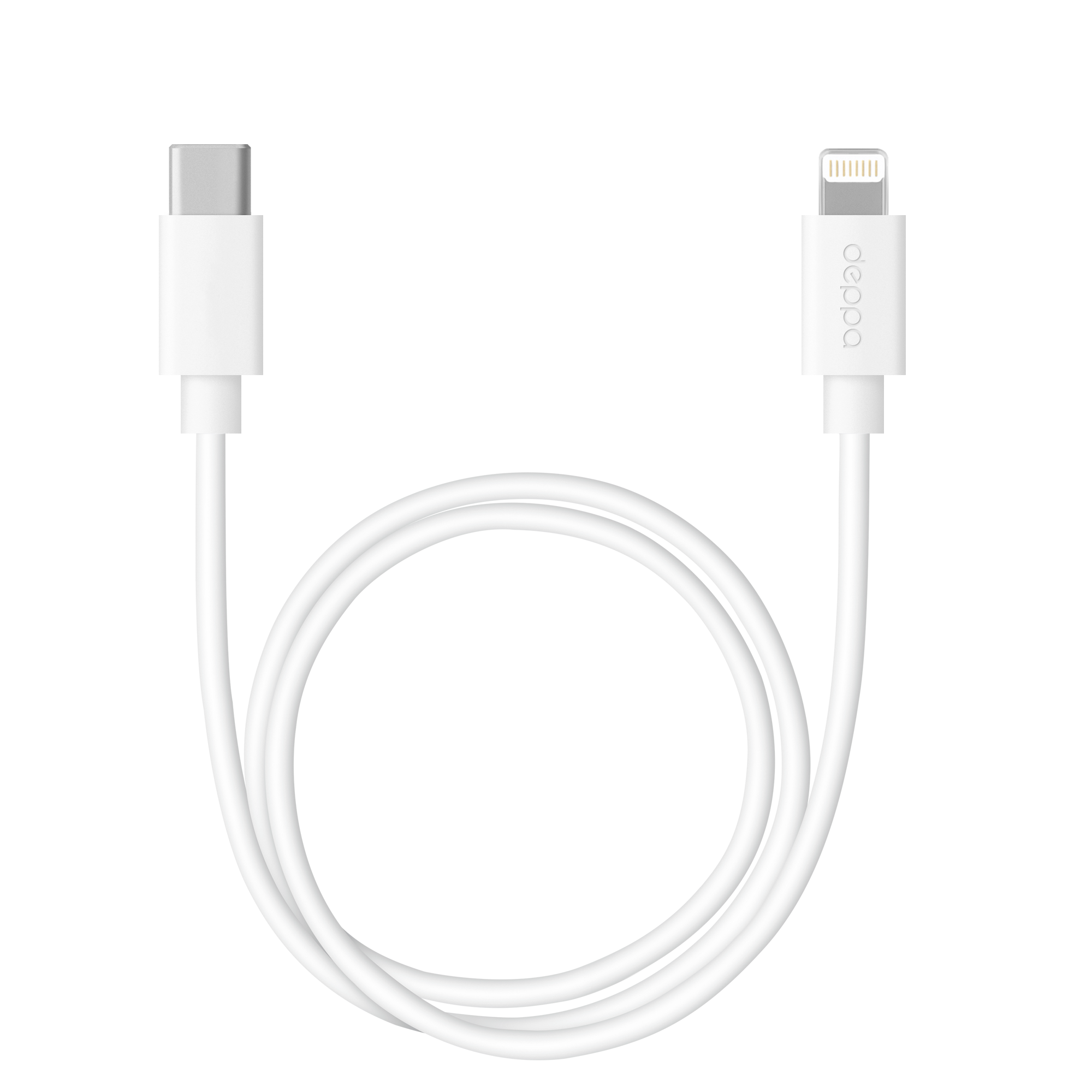 Кабель для зарядки смартфона USB Type-C - Lightning, 1.2м, белый, Deppa 72236