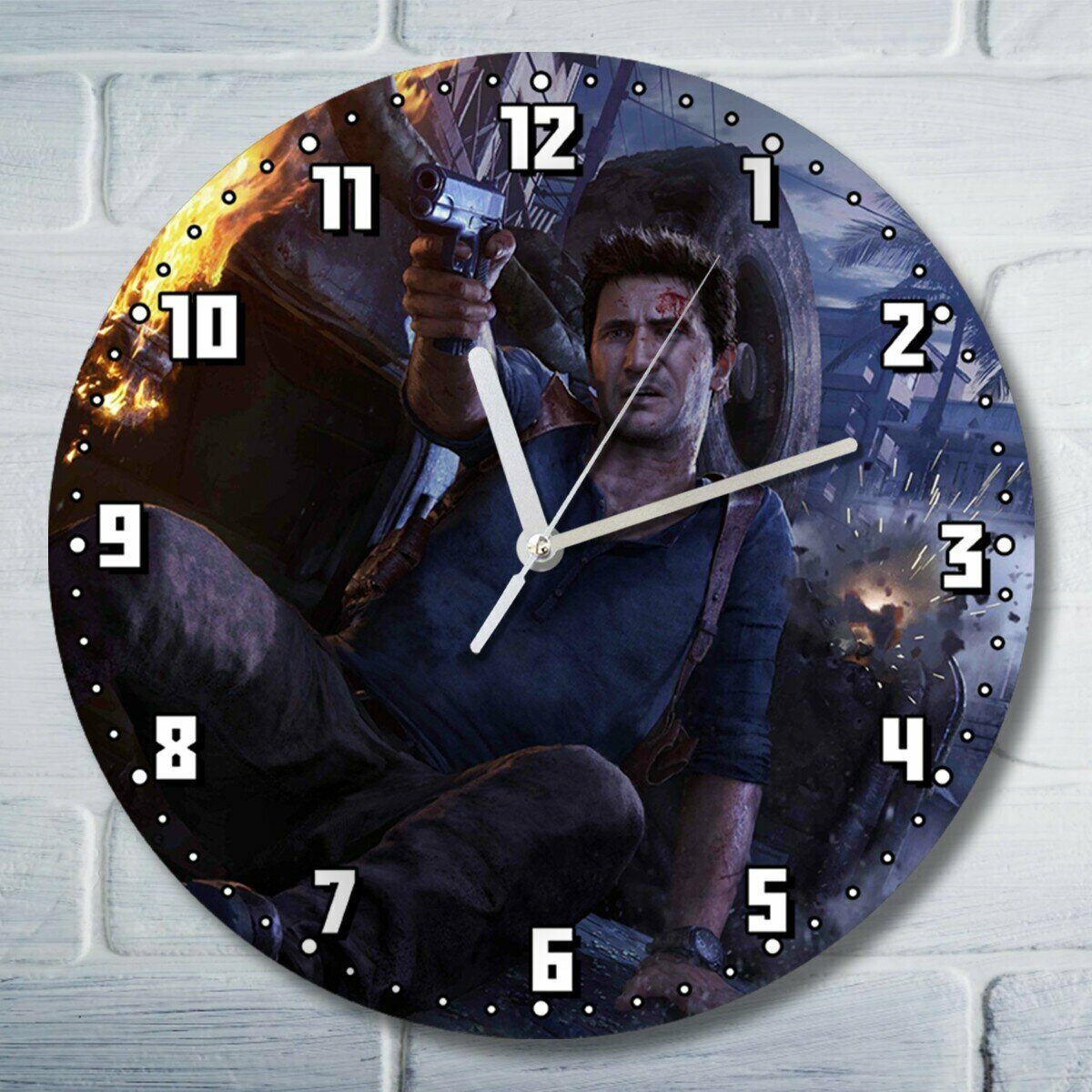 Настенные часы УФ с рисунком Игры Uncharted 4 A Thief's End - 2226