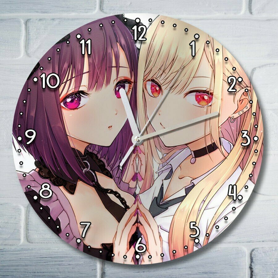 Настенные часы УФ с рисунком аниме My Dress-Up Darling - 3553