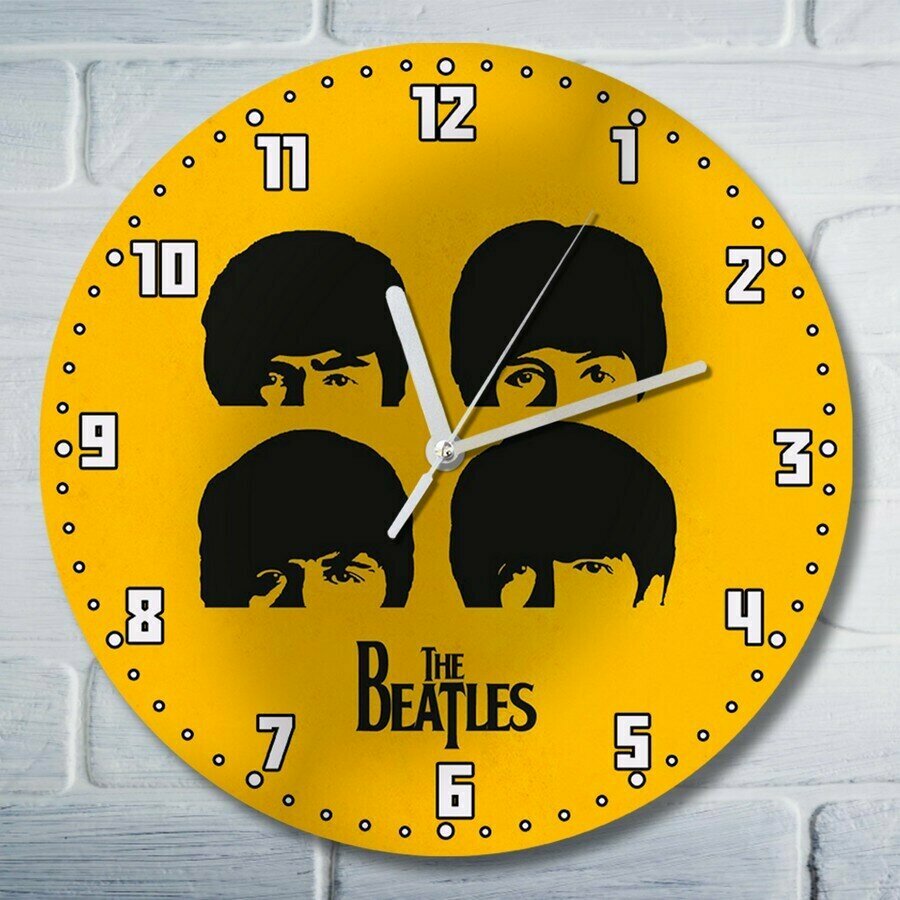 Настенные часы УФ с рисунком музыка The Beatles - 3709
