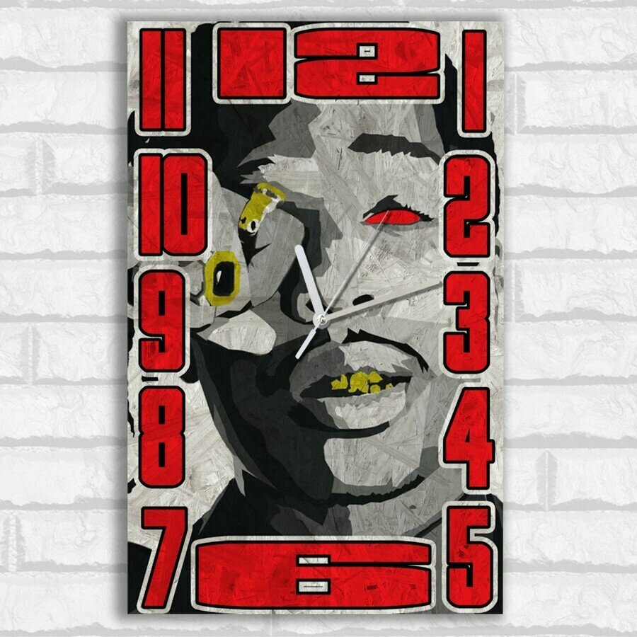 Настенные бесшумные часы ОСП, музыка Asap rocky - 4642