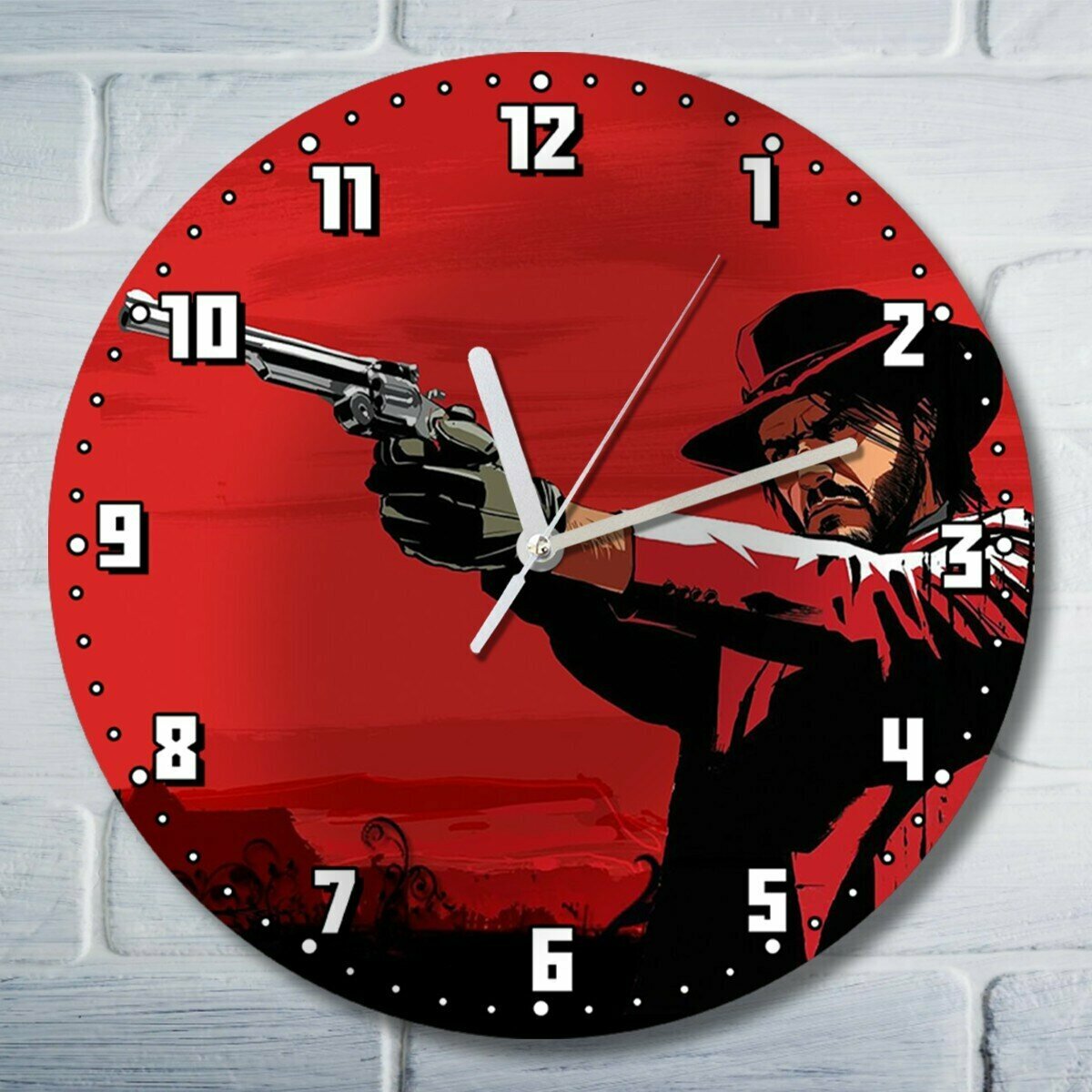 Настенные часы УФ с рисунком Игры Red Dead Redemption - 2392