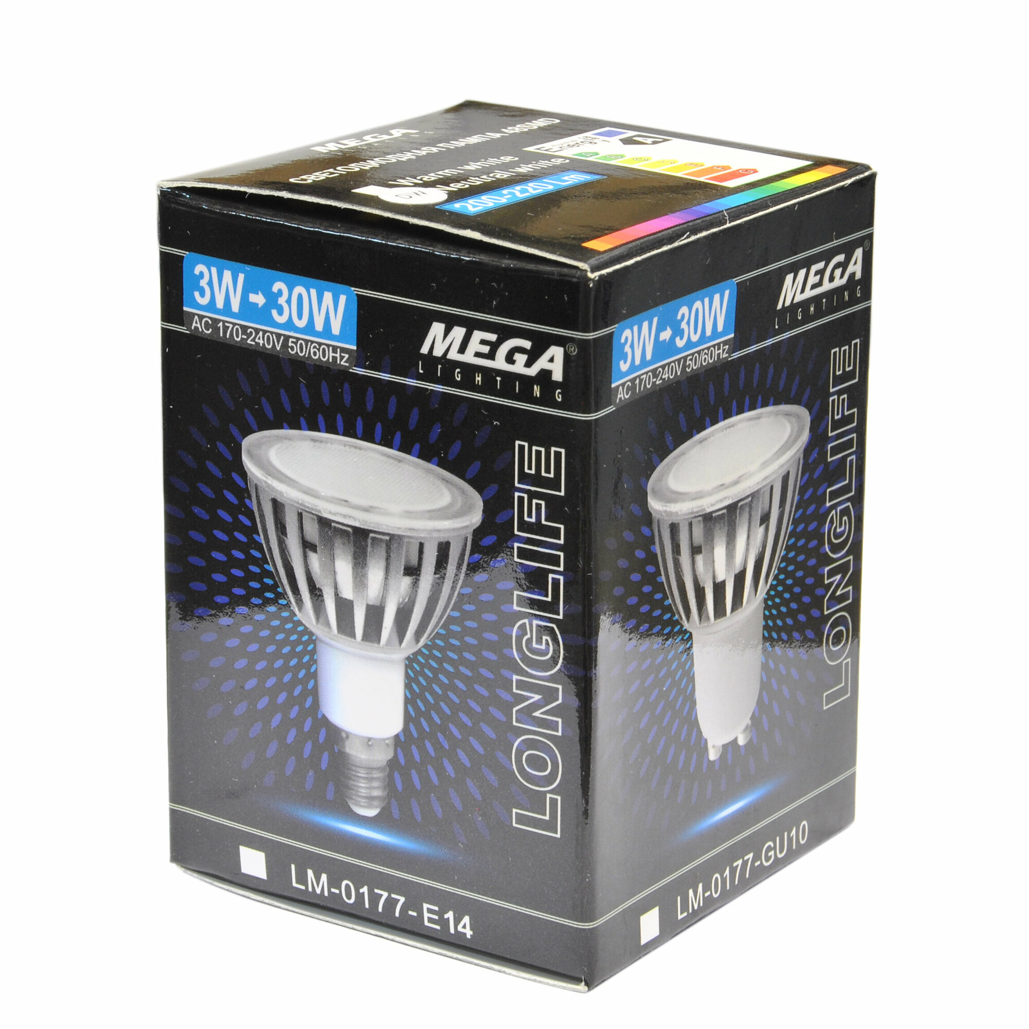 Лампа светодиодная Mega Lighting LM-0177, E14, теплый белый свет