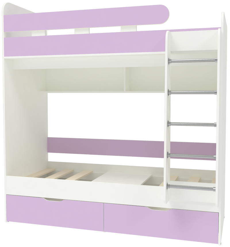 Двухъярусная кровать Юниор 5 80x160 Белый Ирис
