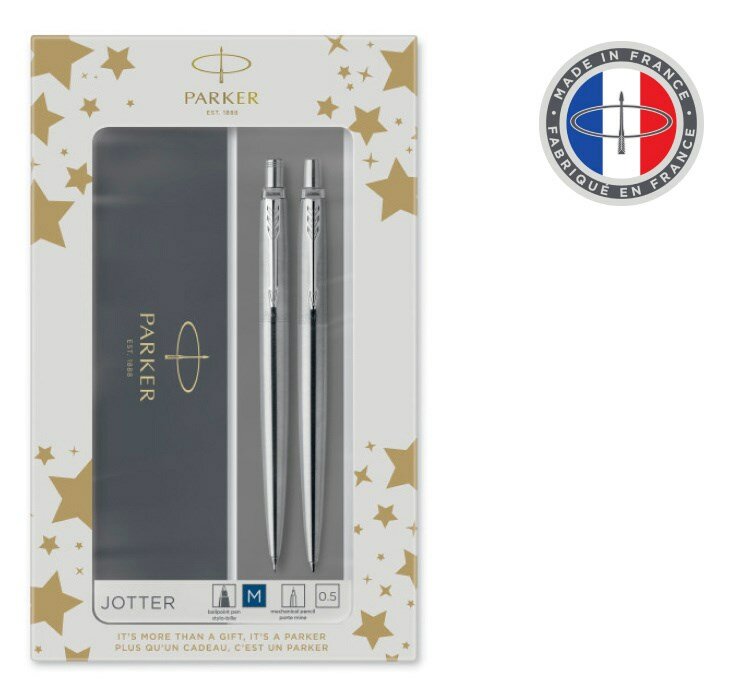 Набор Parker Jotter Core KB61 Stainless Steel CT ручка шариковая/карандаш (подарочная коробка)