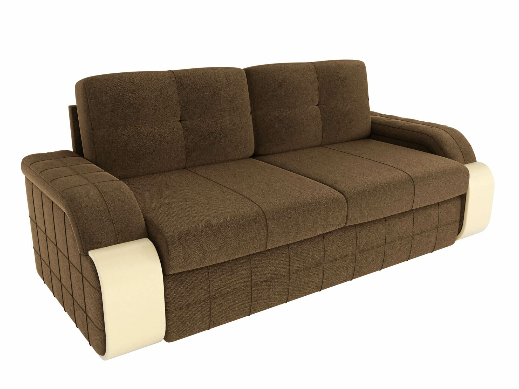 Artum Диван прямой Николь микровельвет коричневый