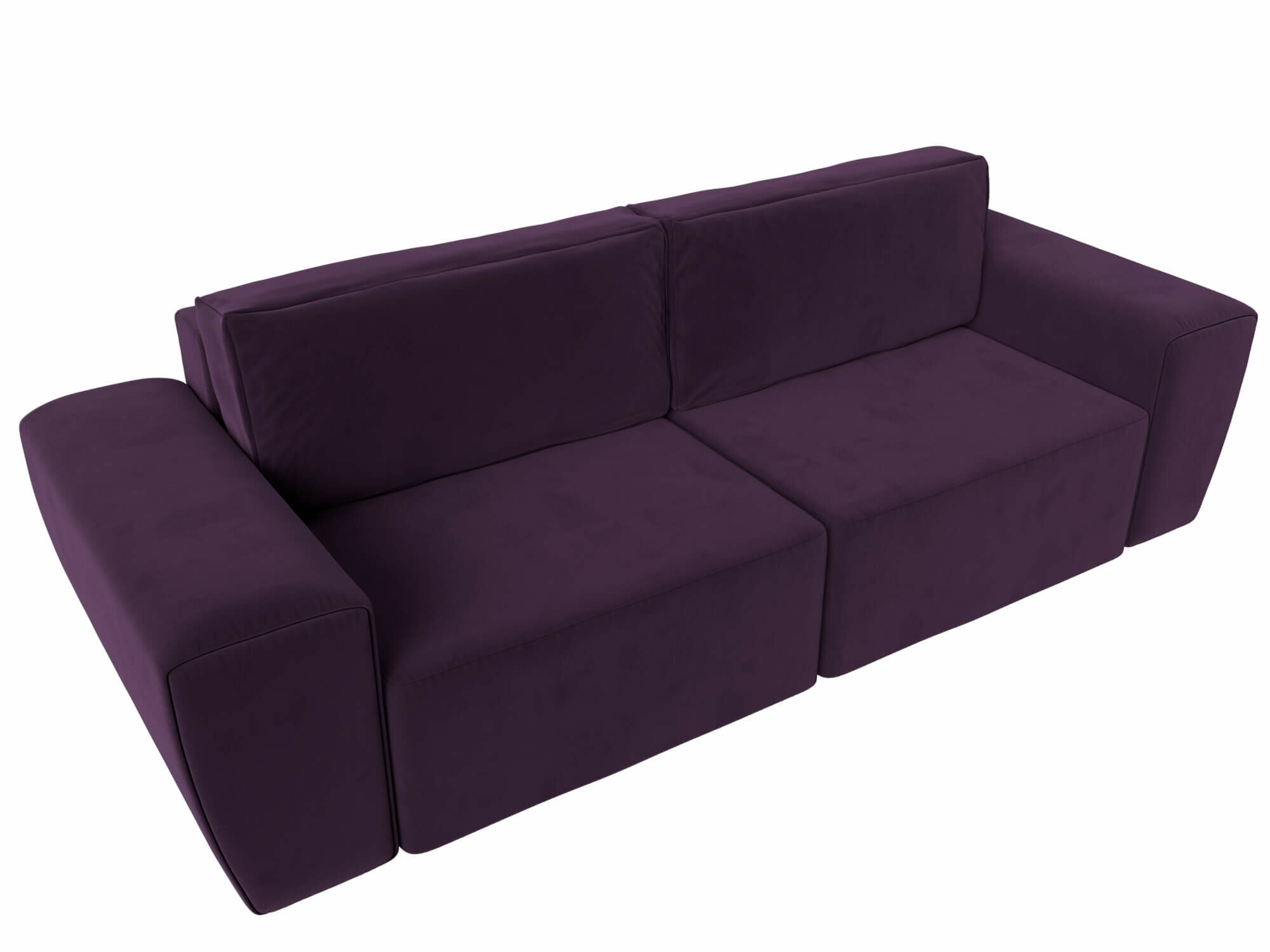 Artum Прямой диван Беккер велюр фиолетовый