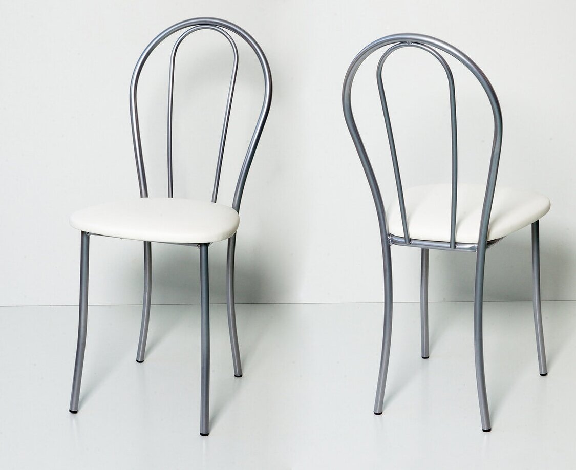 Стул Betel венский (Металлическое основание) Серебро, борнео милк