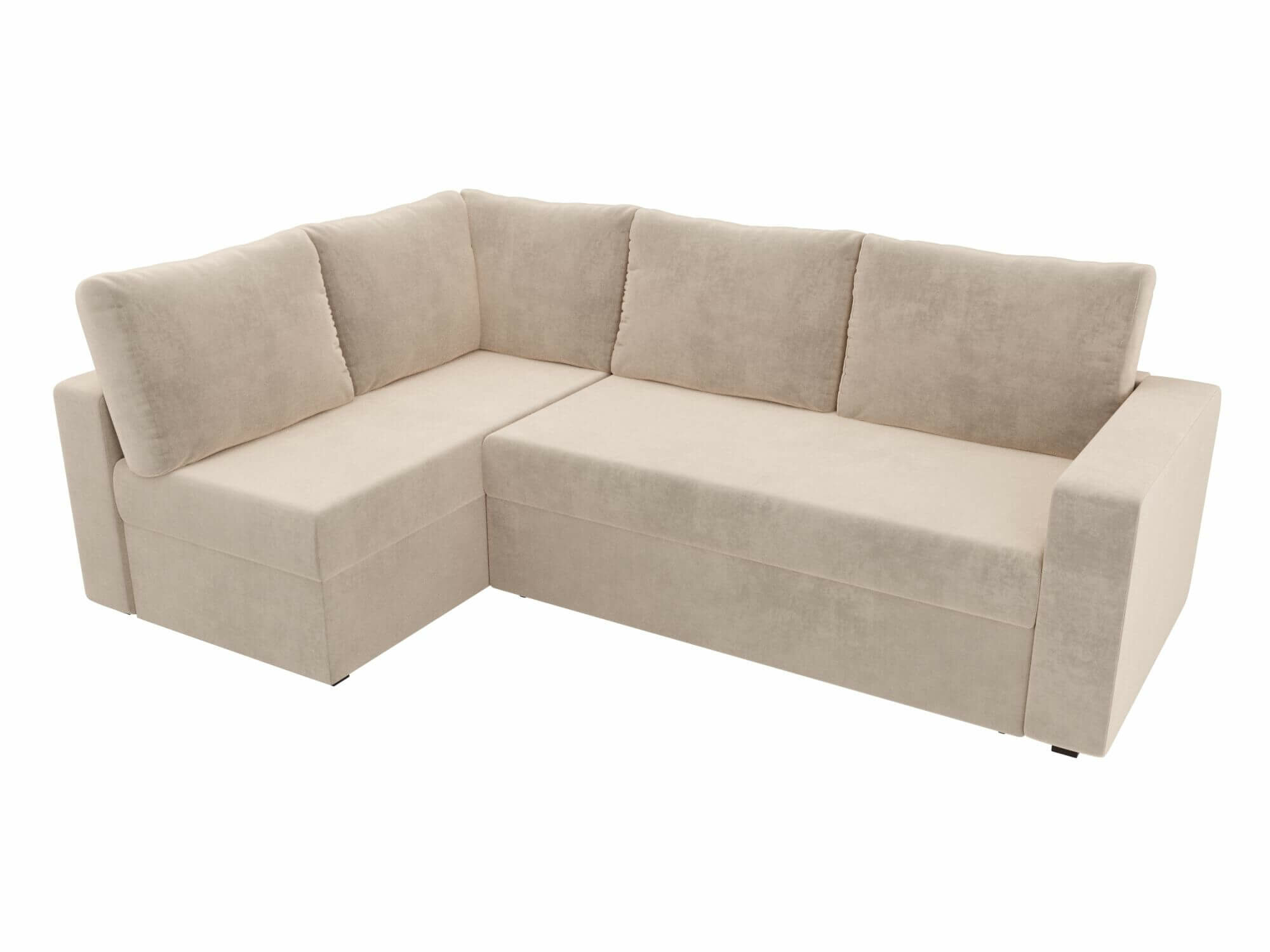 Artum Угловой диван Оливер велюр бежевый левый