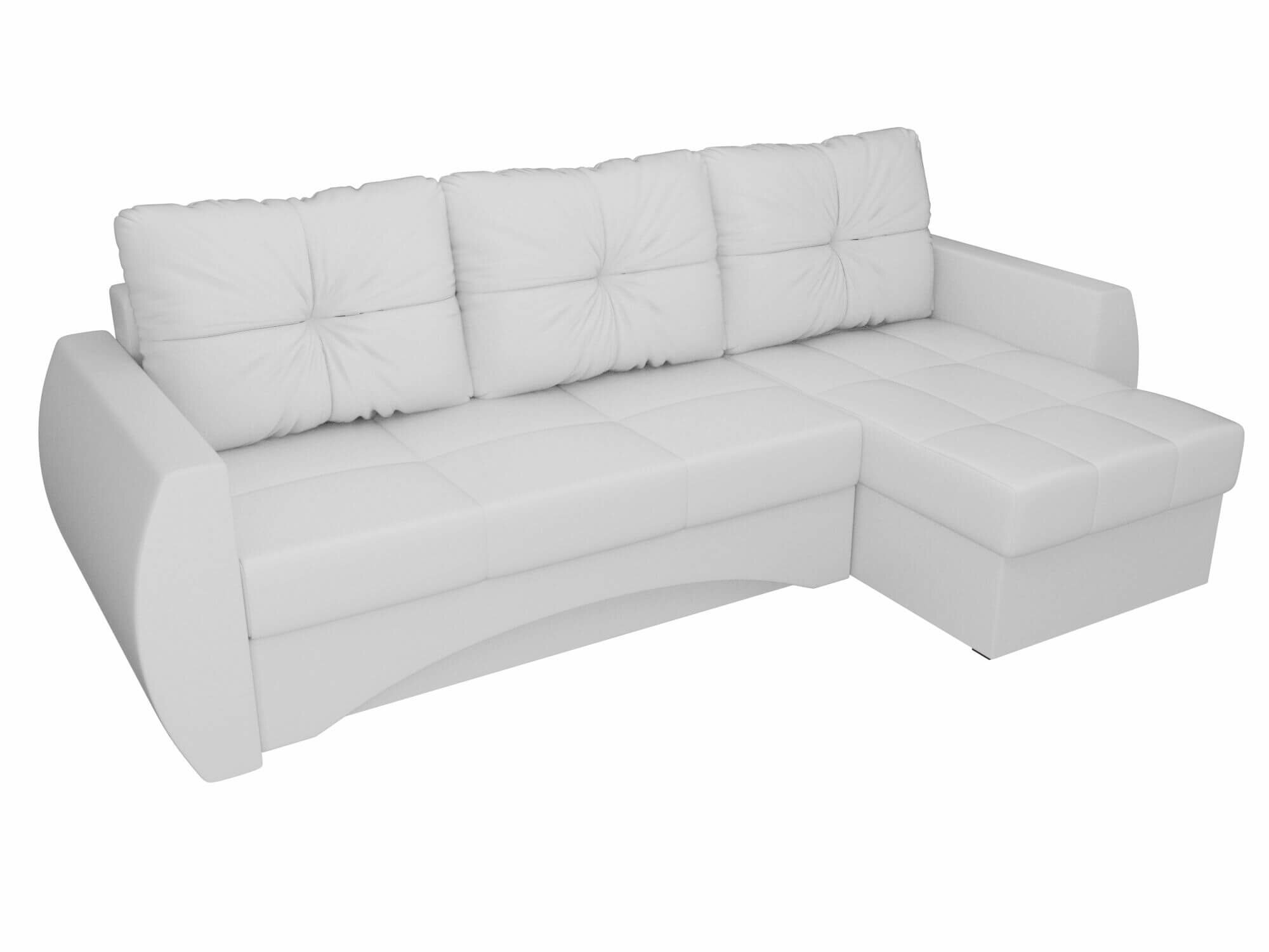 Artum Угловой диван Сатурн эко кожа белый правый