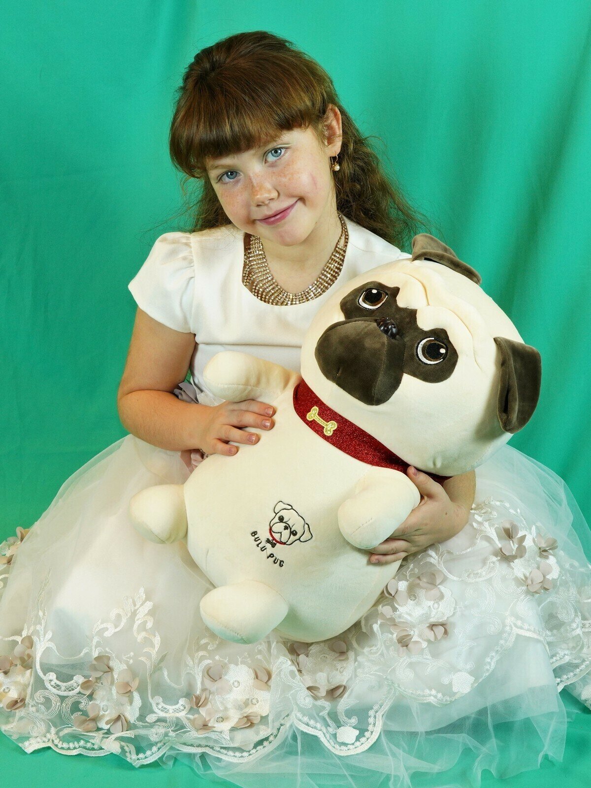 Мягкая игрушка Мопс 45 см.