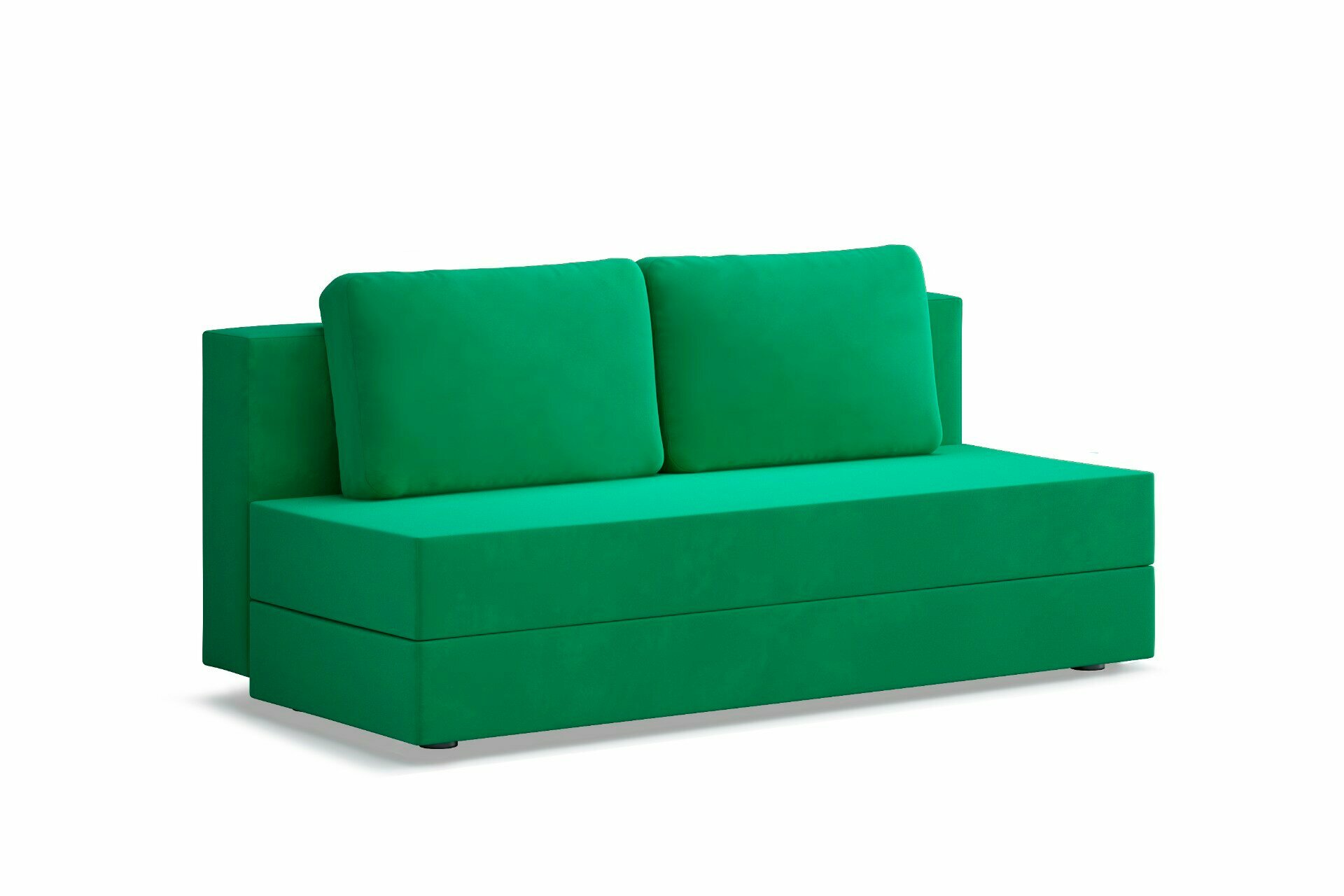 Диван раскладной Аура 1, механизм еврокнижка, в цвете зеленый (Velutto 42)
