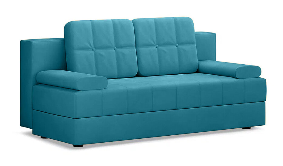 Диван раскладной Аура 7, механизм еврокнижка, в цвете зеленый (Велутто 20)