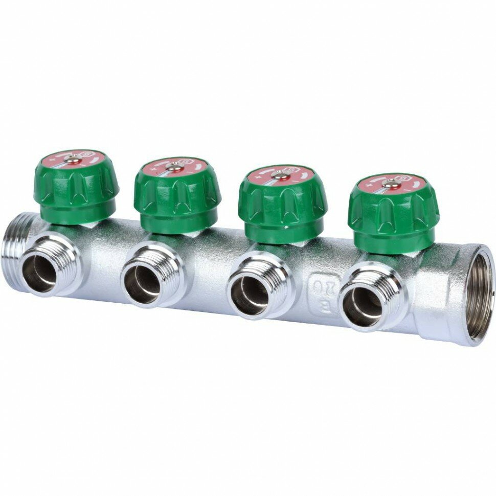 Коллектор распределительный 1", 4 отвода 1/2" TP (SMB-6849-011204)