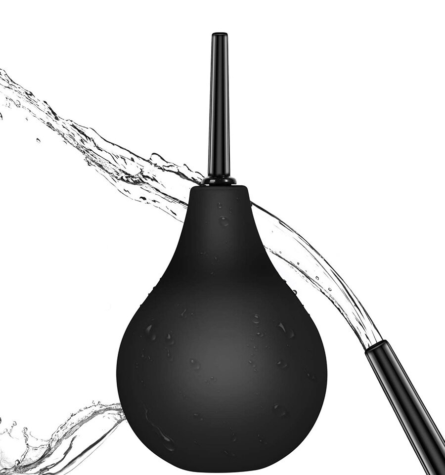 Анальный душ Booty Fetish M Шаловливая Лисичка, 224 мл, 17,5 см - чёрный