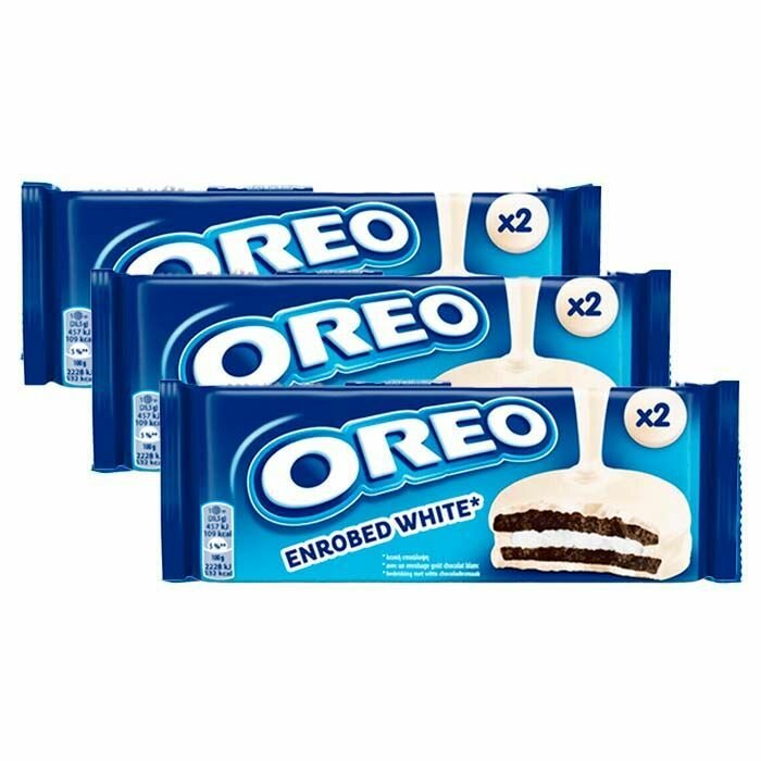 Печенье OREO Enrobed White в белом шоколаде (Польша), 41 г (3 шт)