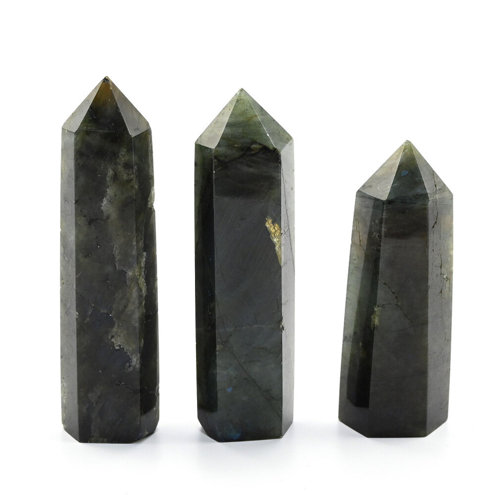 Кристалл из лабрадора "Карандаш" 24*20*96мм, 90-99г .