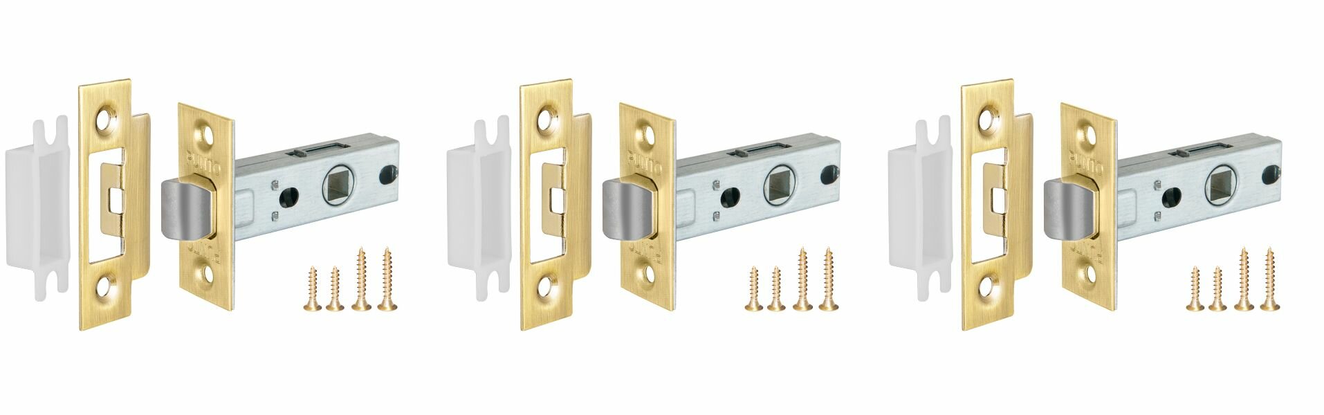 Защелка врезная Punto (Пунто) L45-8 SG Матовое Золото (комплект 3 штуки)