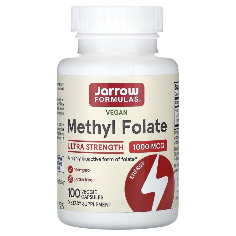Jarrow Formula Jarrow Formulas Methyl Folate (метилфолат) 1000 мкг 100 вегетарианских капсул