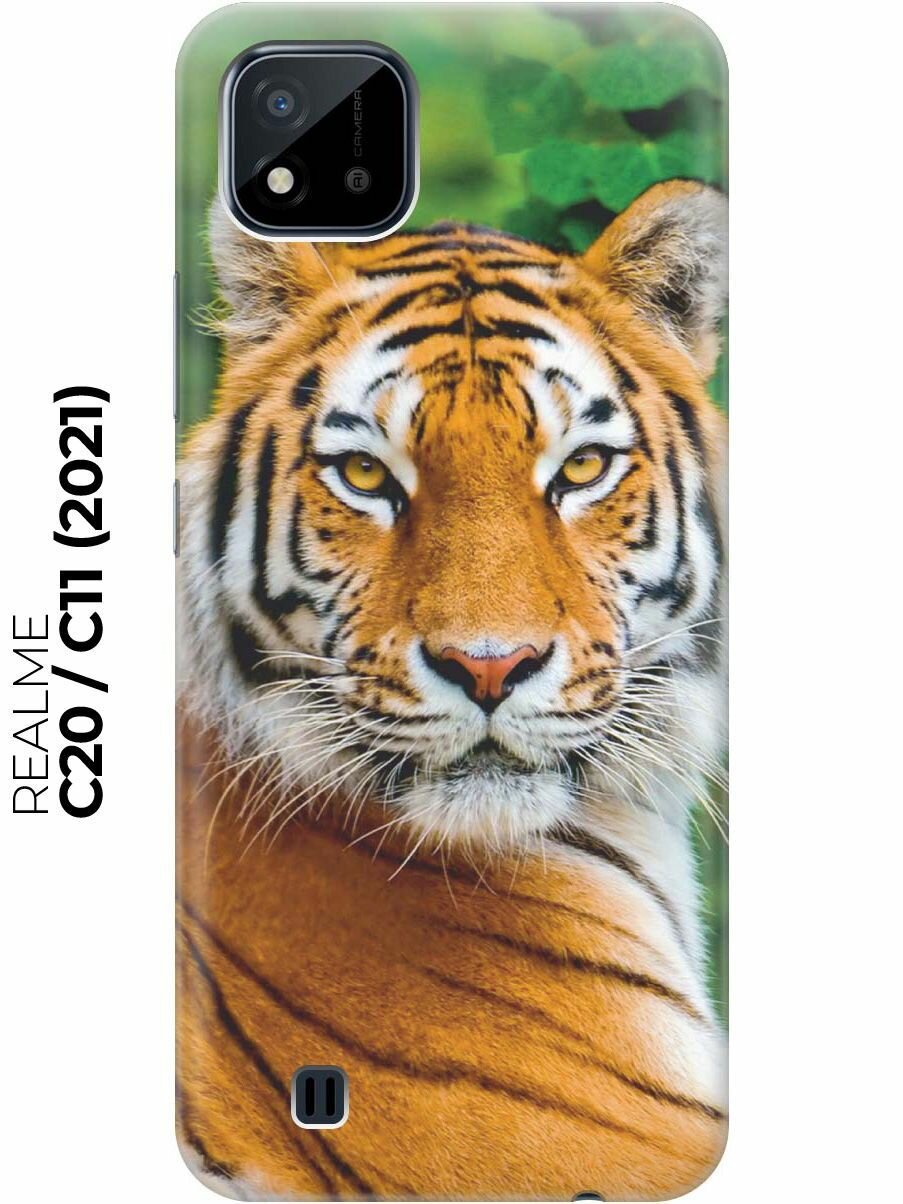 Чехол - накладка ArtColor для realme C20 / C11 (2021) с принтом "Портрет тигра"