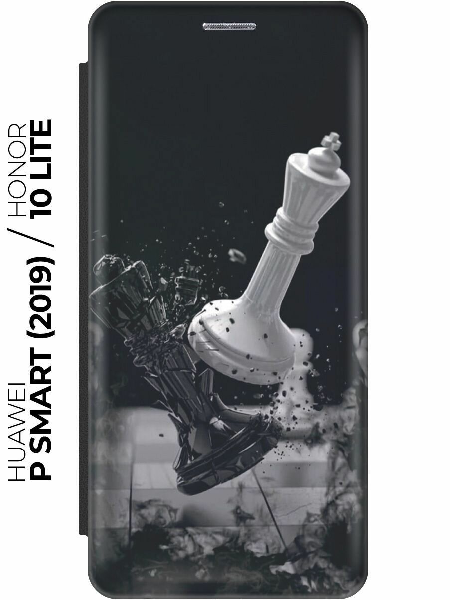 Чехол-книжка Шах и мат на Honor 10 Lite / Huawei P Smart (2019) / Хуавей П Смарт (2019) / Хонор 10 Лайт черный
