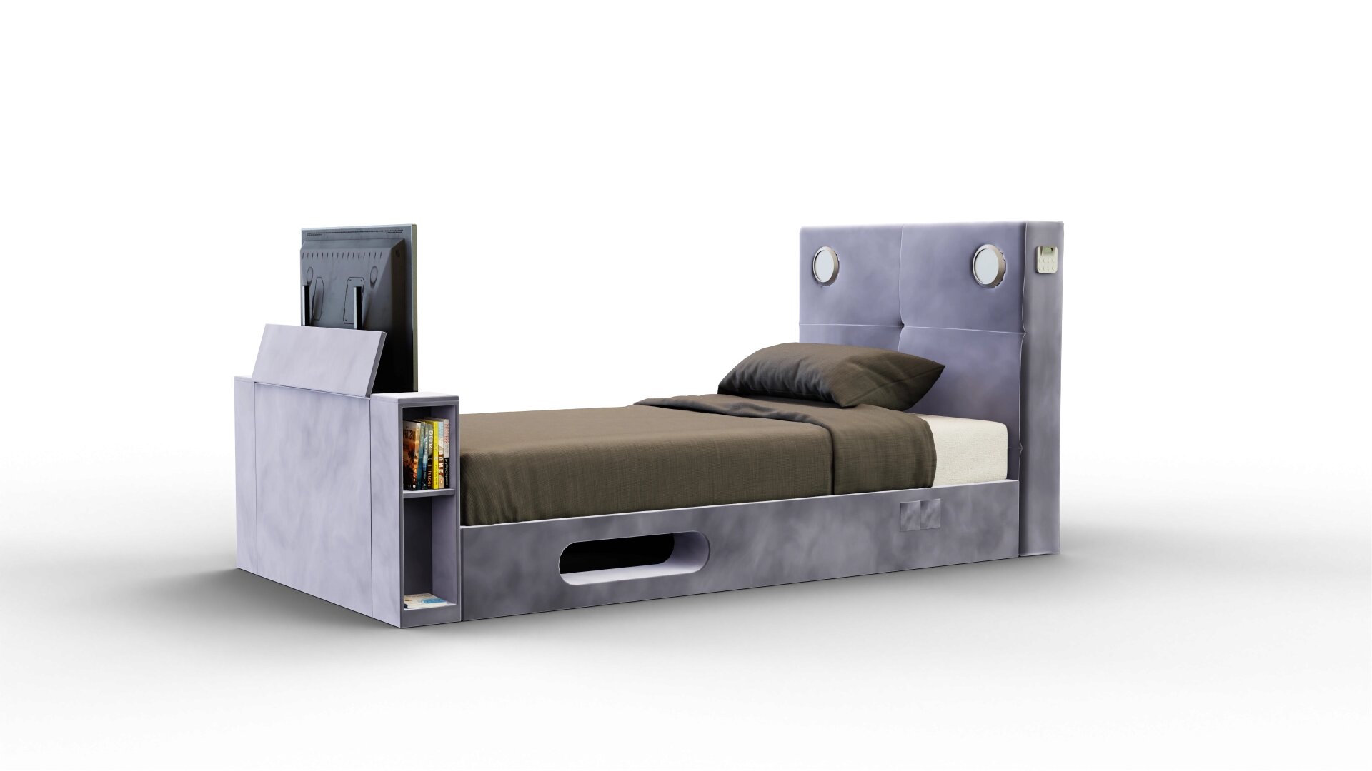 Подростковая кровать со встроенным ТВ Геспер 2