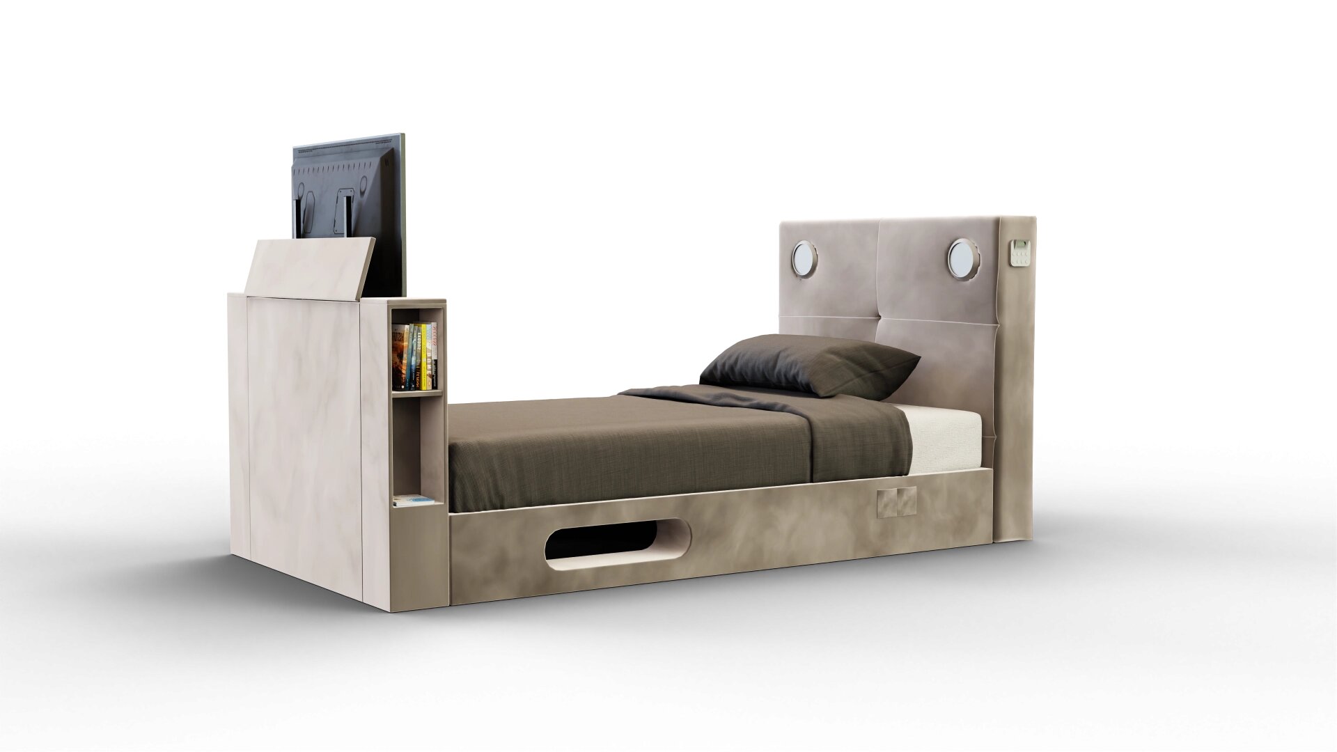 Подростковая кровать со встроенным ТВ Геспер 1