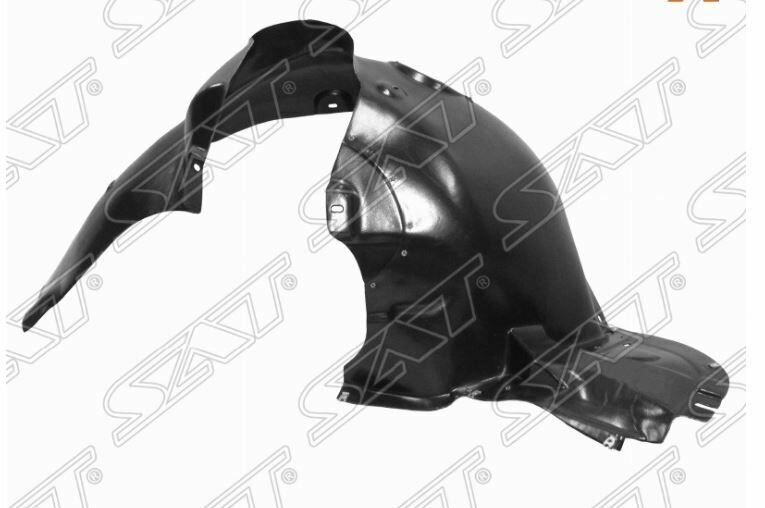 Подкрылок SAT, для Skoda Rapid, черный, АБС-пластик, передний, левый