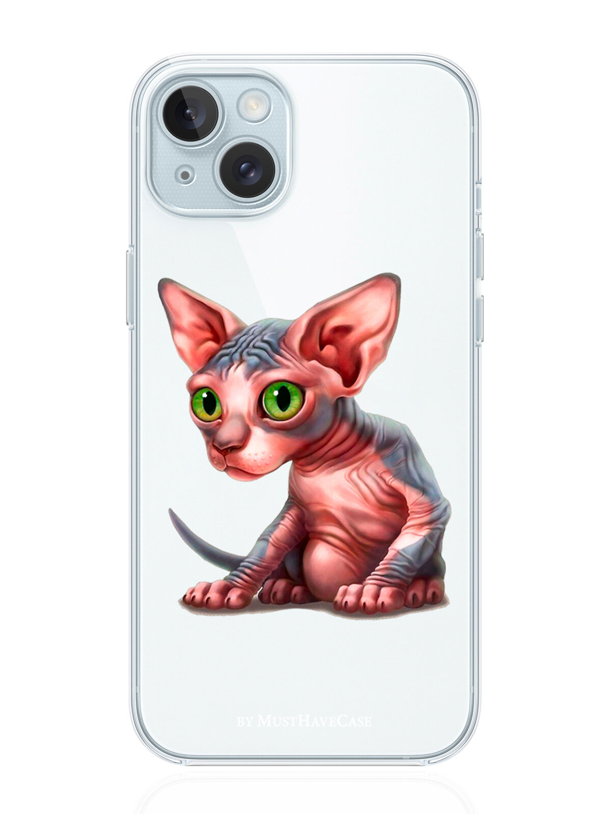Чехол для смартфона iPhone 15 Plus прозрачный силиконовый Sphinx/ Сфинкс
