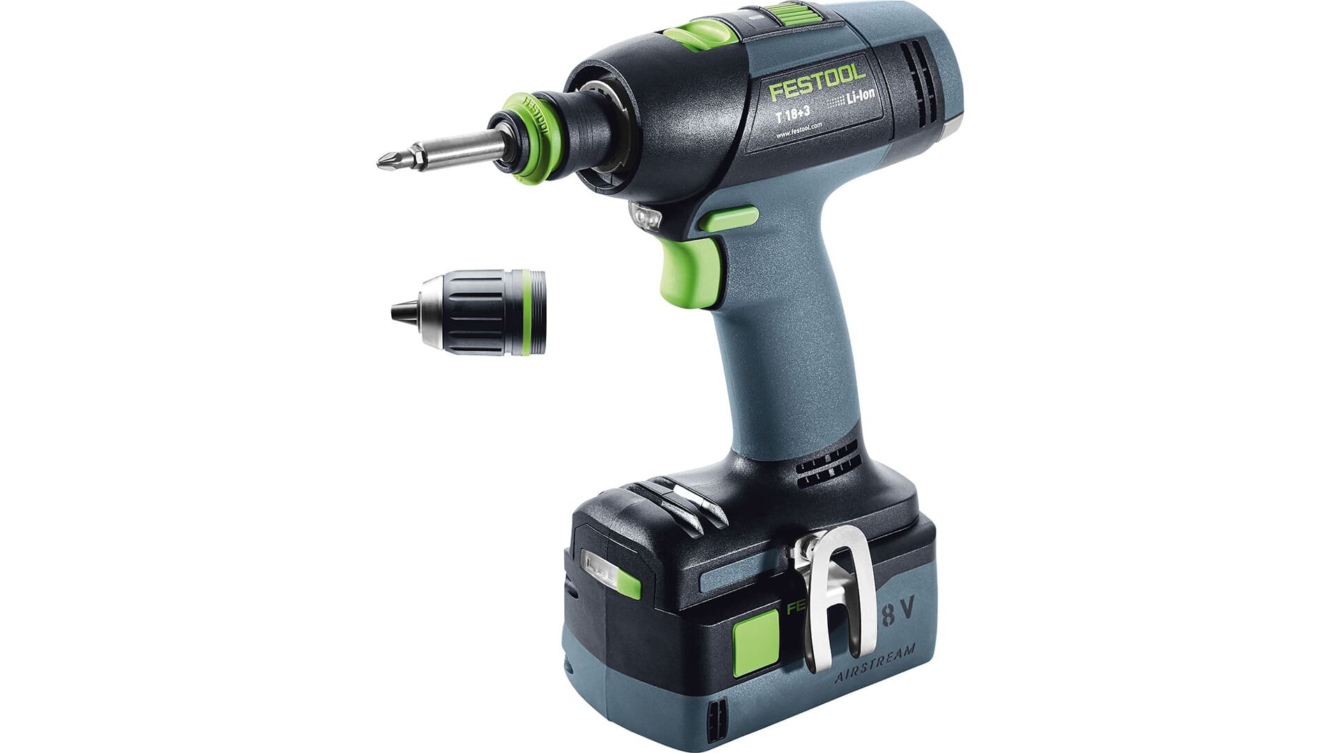 FESTOOL Аккумуляторная дрель-шуруповерт T 18+3 LI-BASIC