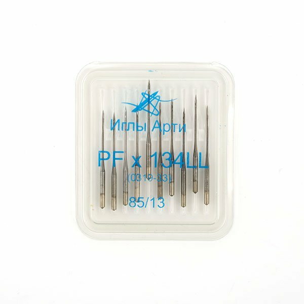 Иглы арт.0319-33 №85 для кожи (игла остр, овал. правая 45град.) к ПШМ в блистере 10игл
