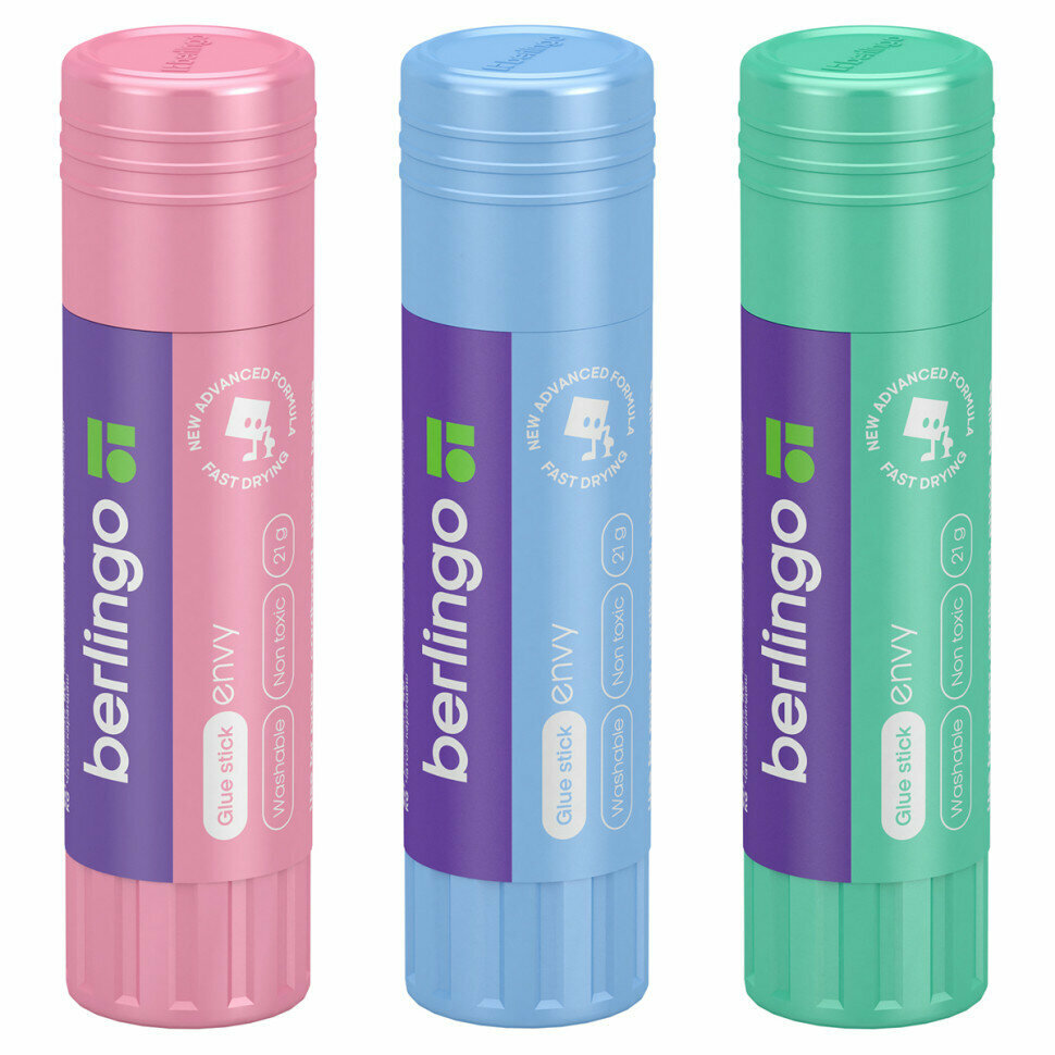 Клей-карандаш Berlingo "Envy", 21г, ПВП, 356797