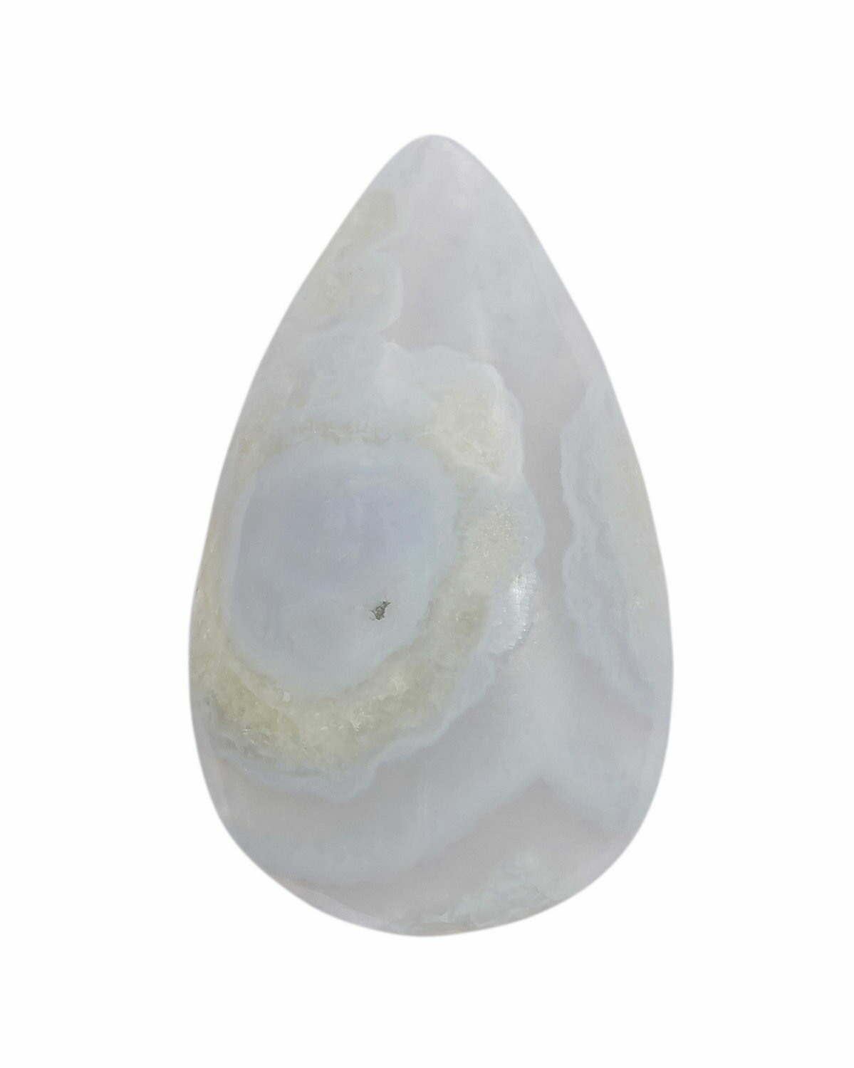 Кабошон голубой агат 39х23х7 мм.