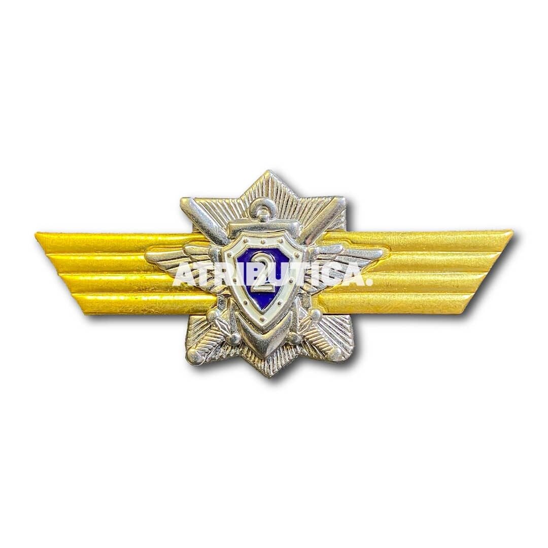 Знак Нагрудный Классность Для Контрактников МО ( ВС ) РФ Специалист 2 Класс (Серебристый / Винтовая закрутка)
