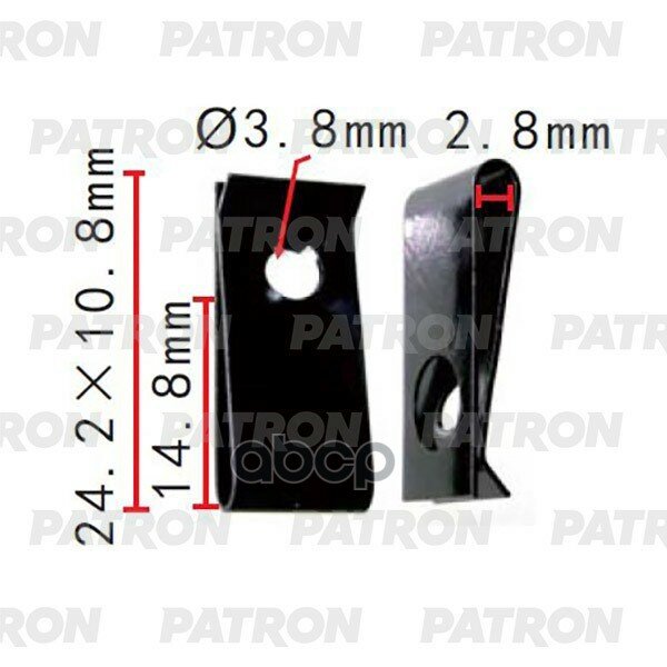 Вставка под винт Применяемость: Скоба под саморез универсальная T=24.2, F=10.8, H=2.8 PATRON арт. P37-2265