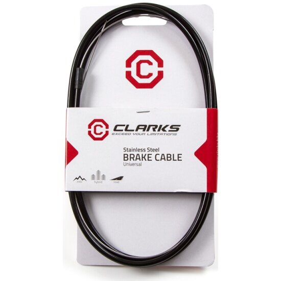 Clarks Рубашка+тросик 6086 3-600 комплект задний тормозной MTB/Road 2P 2000мм+нерж. трос.2100мм грибок черн. с заглушк.