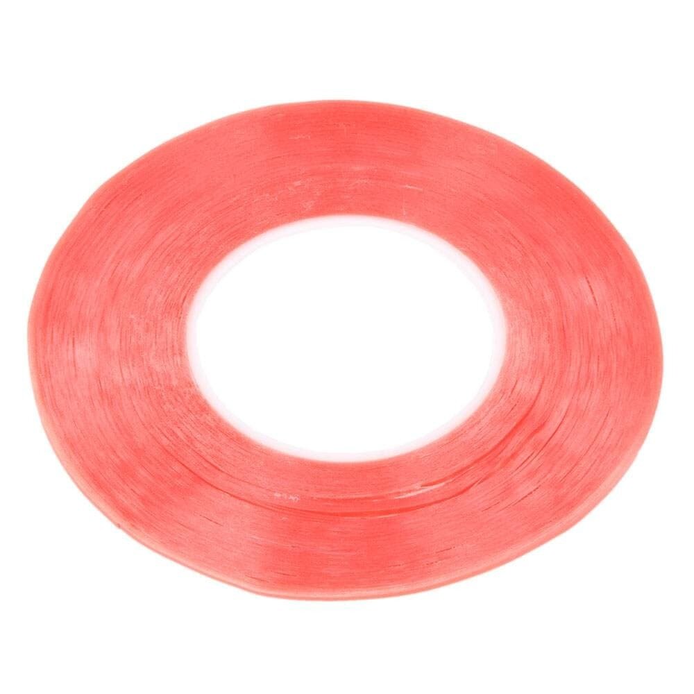 Клейкая лента / двусторонний скотч красный (2 мм x 50 м, 0.2 мм)