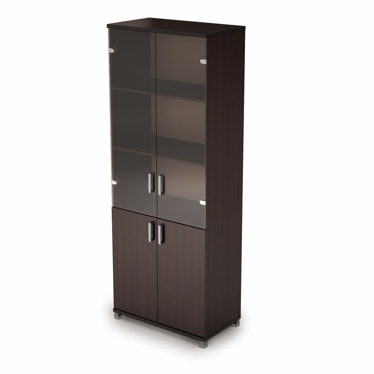 Шкаф для документов высокий верхние двери из стекла AVANCE ALSAV 6Ш5.3 Венге 800*450*2116