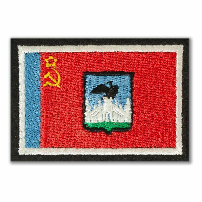 Вышитый шеврон-флажок Орла. С липучкой. Размер 60x40 мм по вышивке.