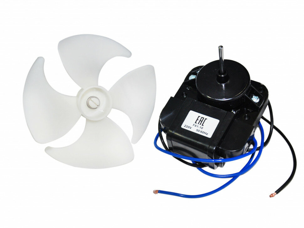 Мотор вентилятора холодильника INDESIT, ARISTON F61-10G, с крыльчаткой F61-10G с крыльчаткой