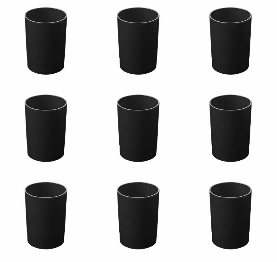 Attache Economy Подставка-стакан ручек и карандашей Офис, черный, 9 шт