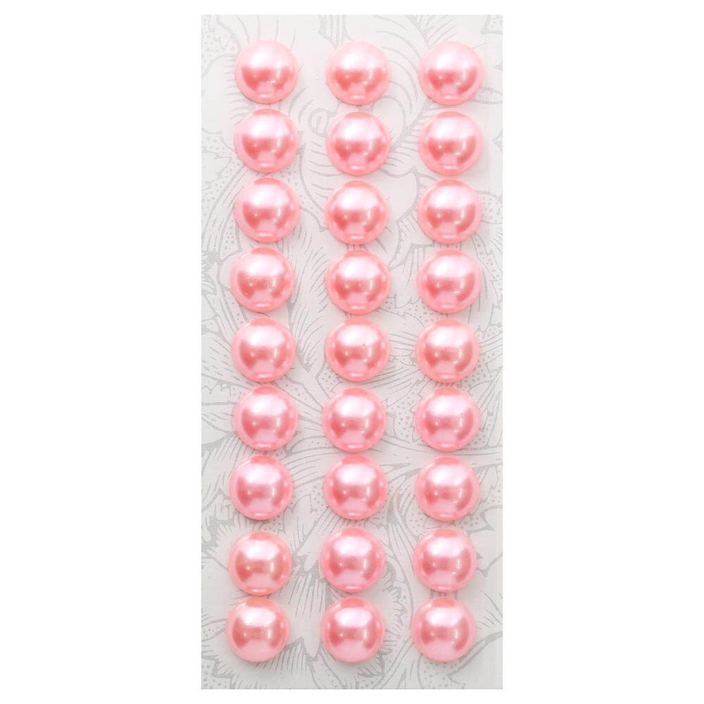 Декоративные стразы-наклейки 7704129-Z17 Жемчуг цвет коралл 10 мм, цена за 1 уп.